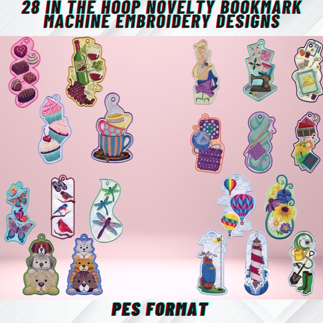 28 Bookmarks Embroidery Bundle, Machine Embroidery Designs, Embroidery ...