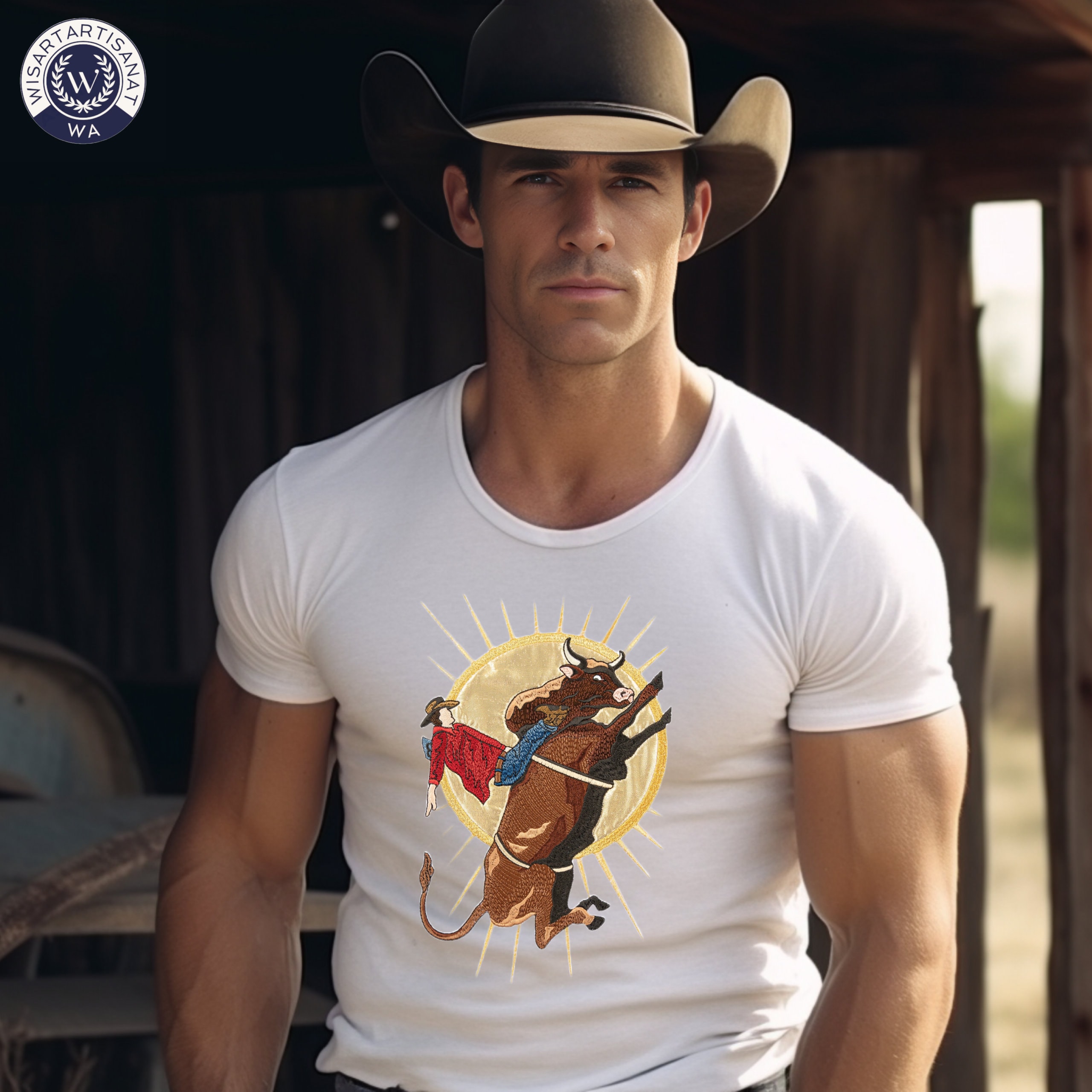 Rodeo Bullrider Embroidery File Design, Rodeo Embroidery, Western ...