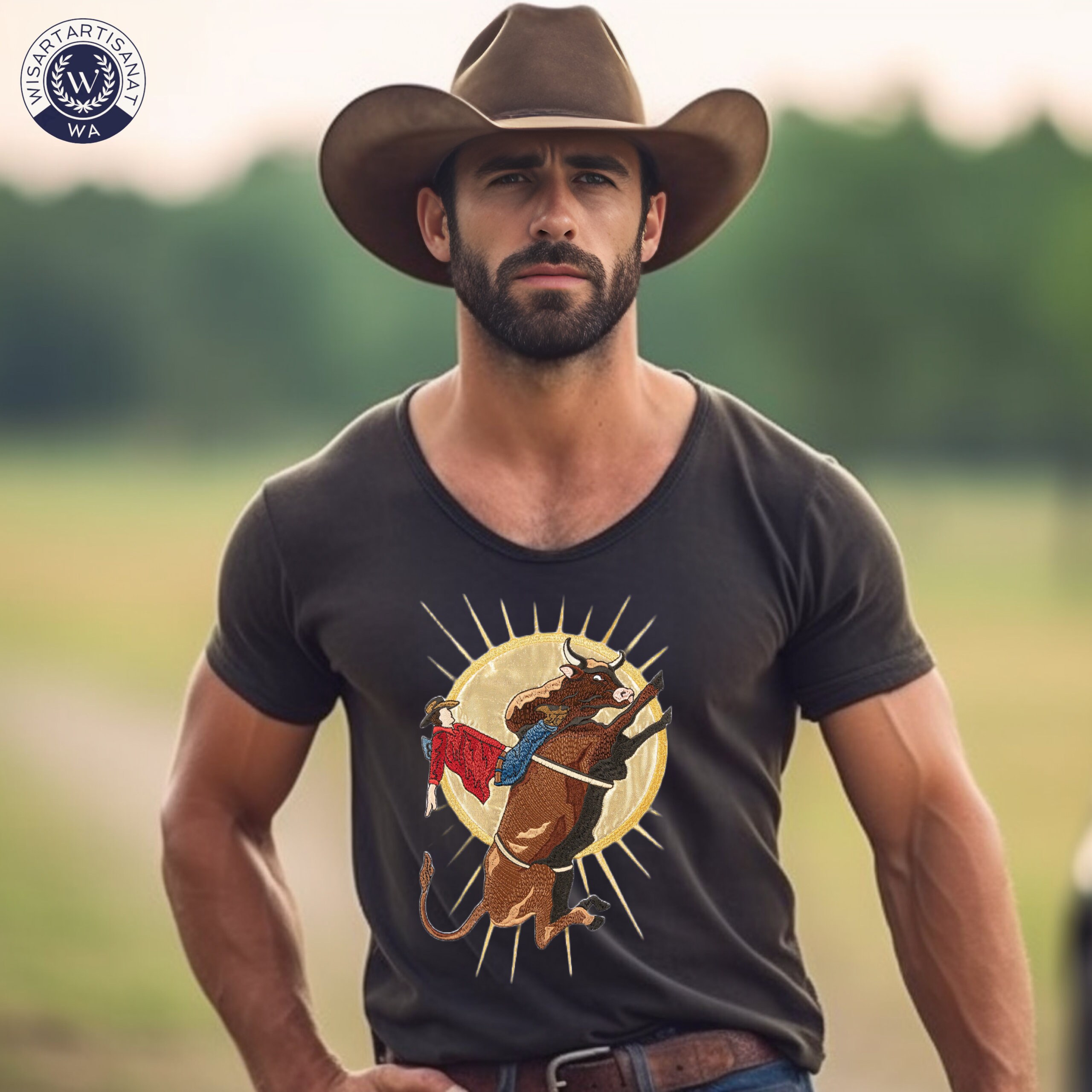 Rodeo Bullrider Embroidery File Design, Rodeo Embroidery, Western ...