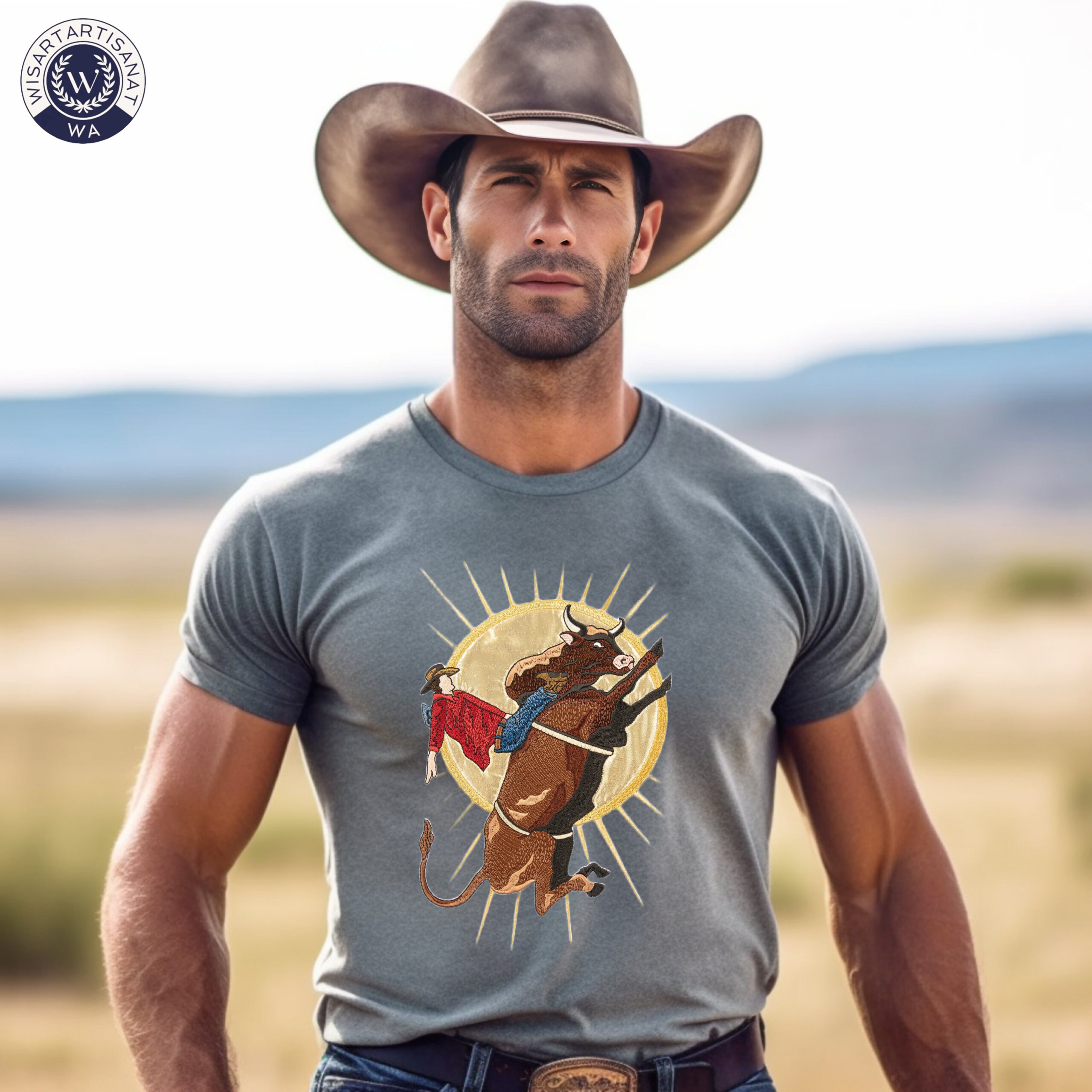 Rodeo Bullrider Embroidery File Design, Rodeo Embroidery, Western ...