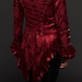 Red Steampunk Tail Jacket With Back Lacing Victorian Tailcoat Jacket ...