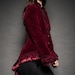 Burgundy Velvet Steampunk Tail Jacket With Back Lacing - Velvet ...