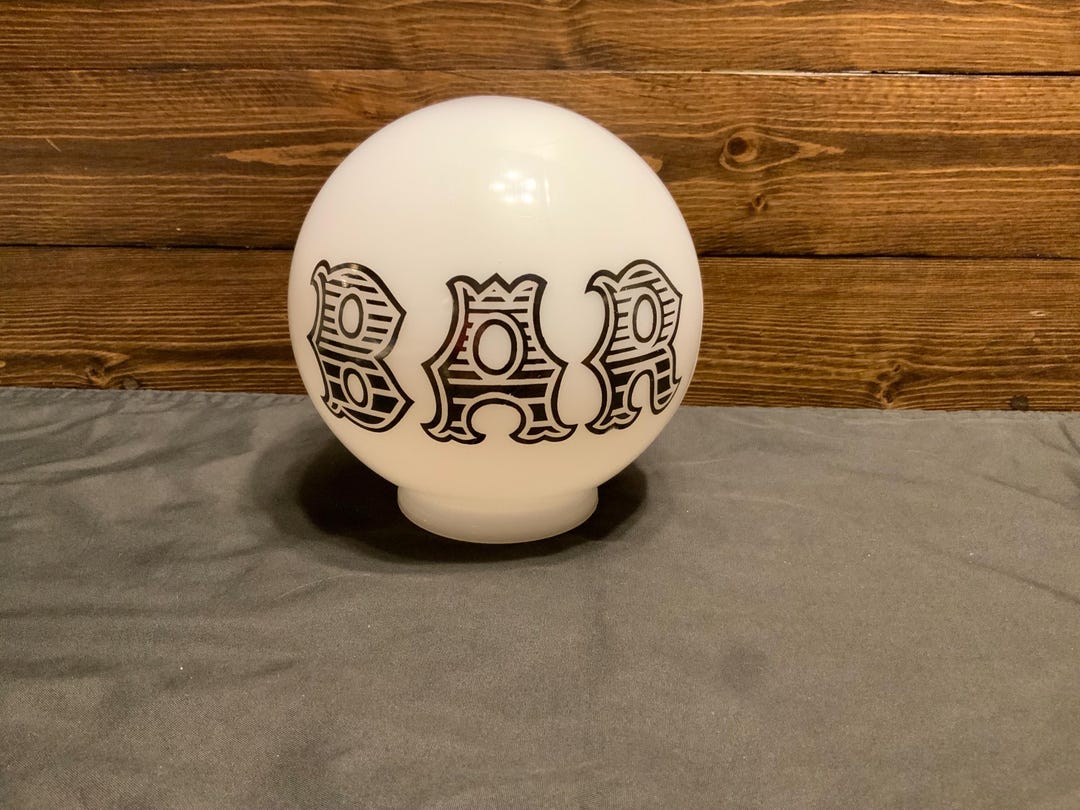 Vintage Milk Glass “BAR” Light Globe. Perfect Condition!! - Etsy
