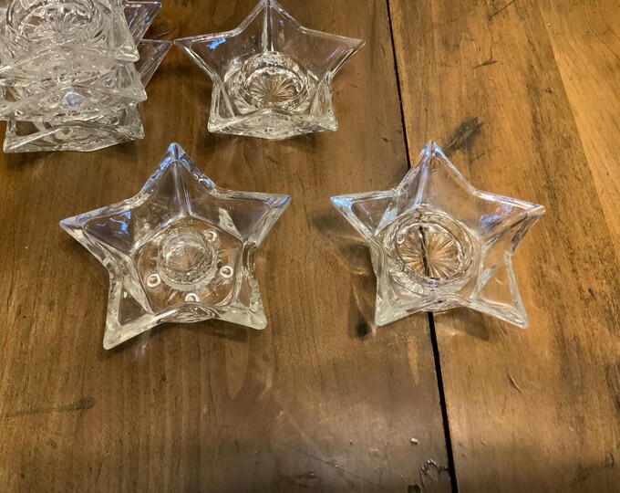 Star Shaped Glass Candlestick Holders - Etsy