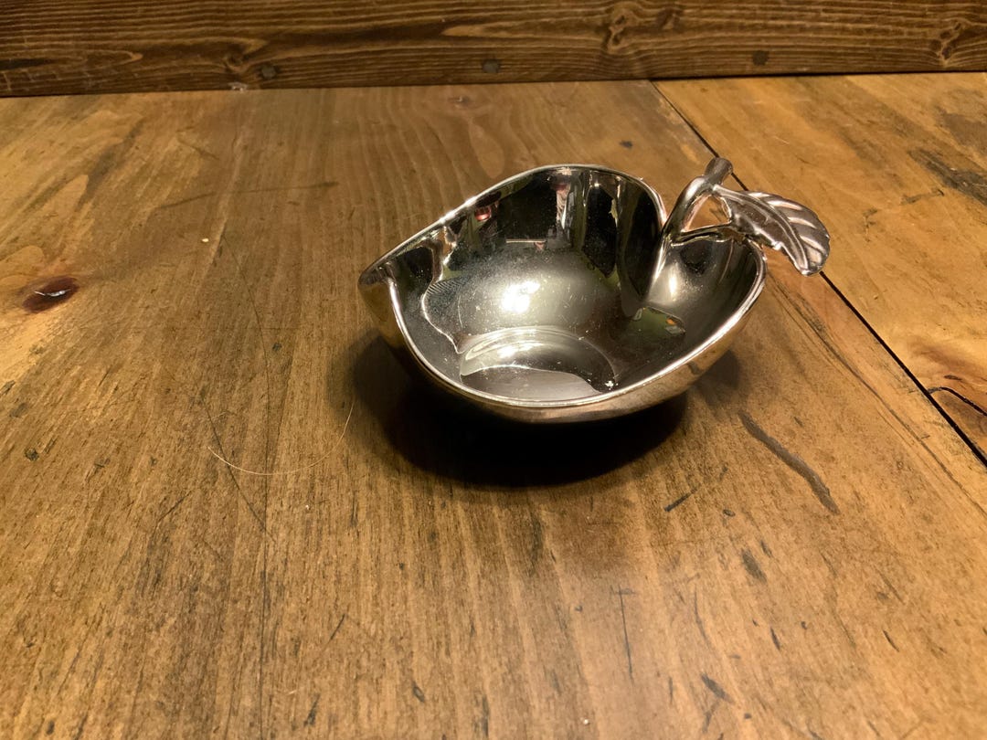 Vintage Silver Plate Apple Shaped Dish - Etsy