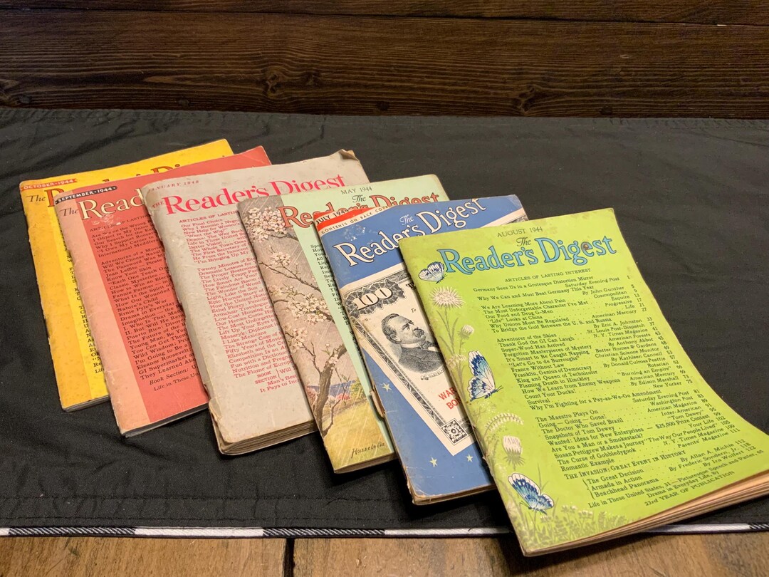 Vintage Reader’s Digest From 1944 (5) and 1948(1)- Released During WWII ...