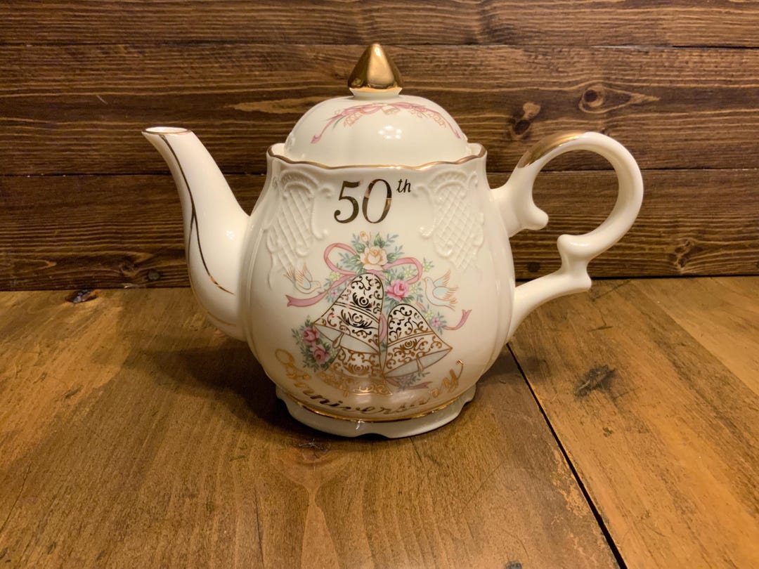 Vintage Geo.z.lefton Tea Pot- 50th Anniversary - Etsy