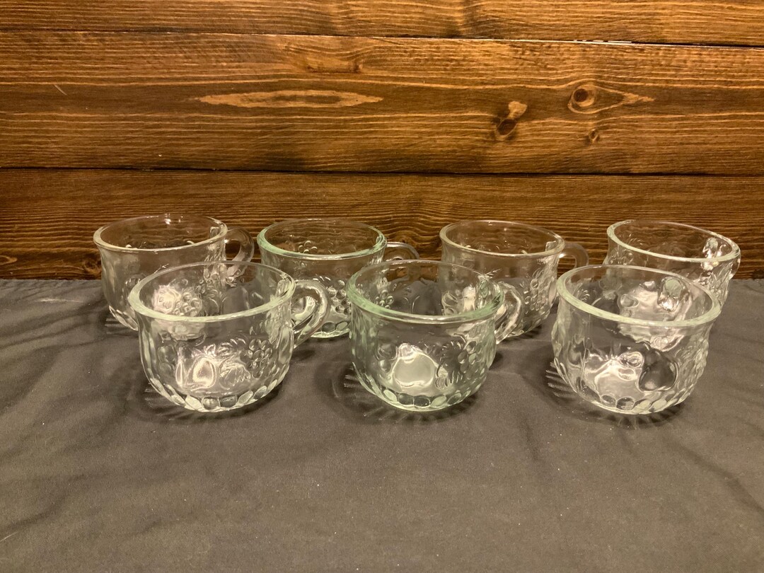 Punch Cups by Jeannette Glass, Fruit Pattern, Sold Individually - Etsy
