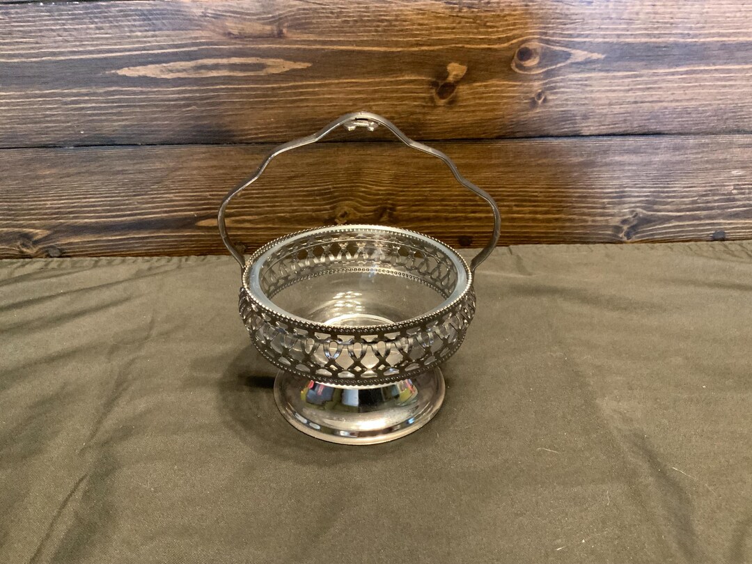 Silver Plated Cauldron Style Glass Sugar Bowl - Etsy