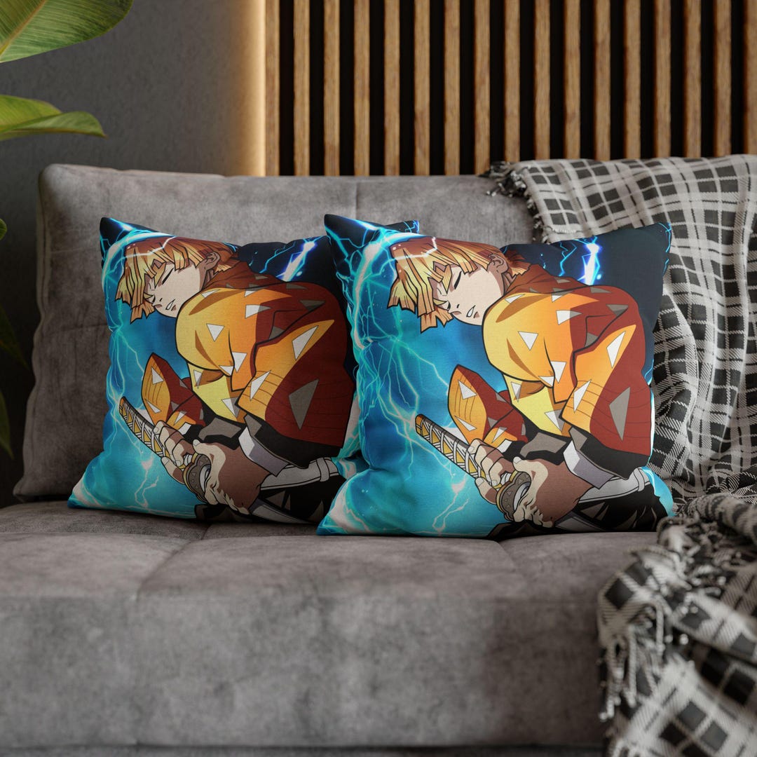 Demon Slayer Pillow Anime Demon Slayer Zenitsu Pillow for Anime Lovers ...