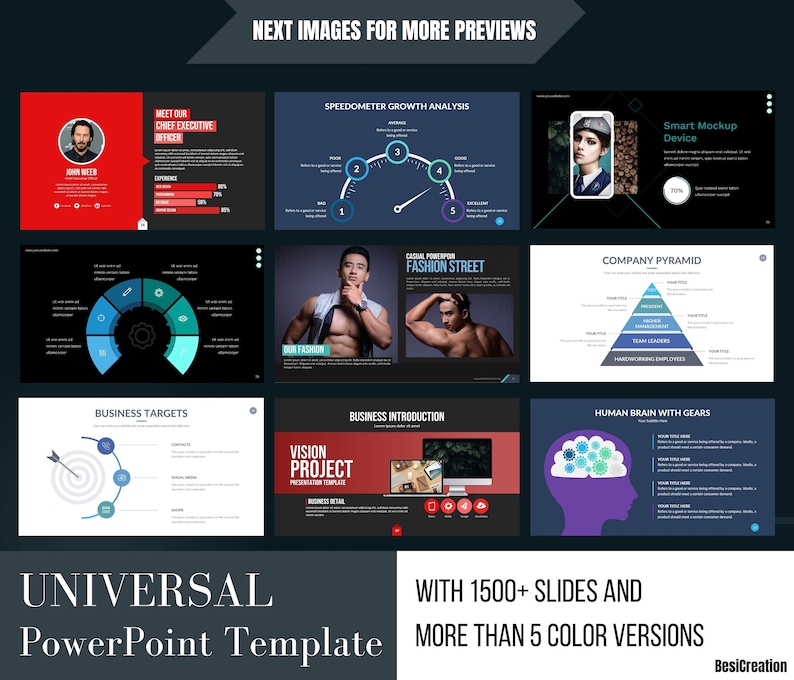 Universal Powerpoint Presentation Template Bundle | 1500+ Multipurpose ...