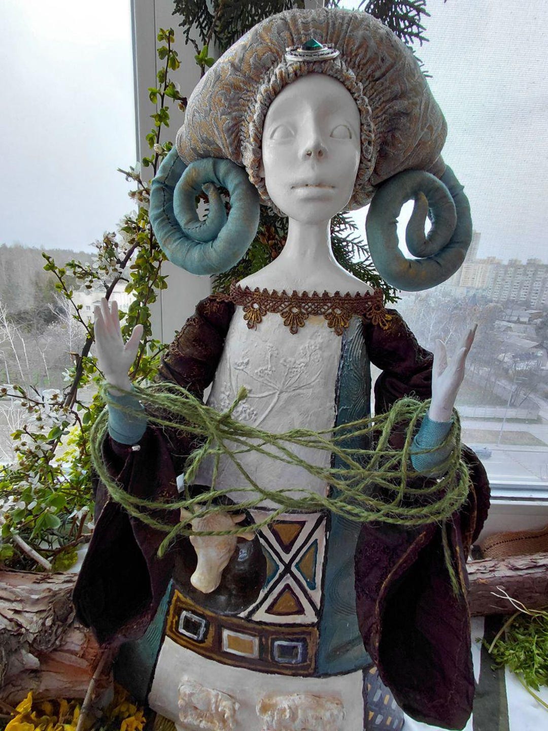 Goddess of Feminine Energy, Ceramic Altar, Goddess Doll, Handmade Clay ...