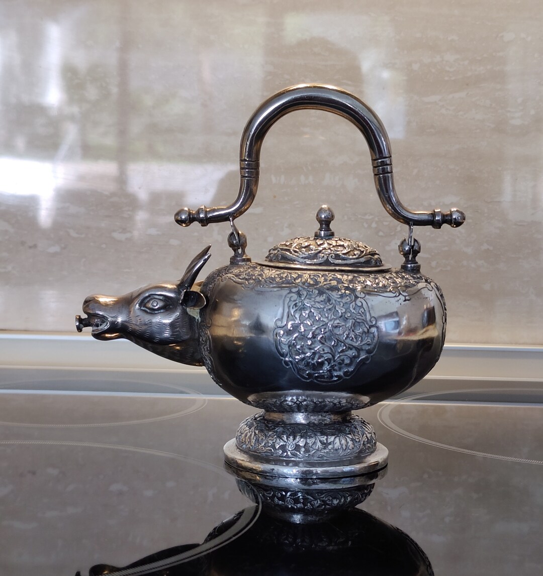 19th Century Burmese Solid Silver Tea Kettle, Circa 1840. - Etsy