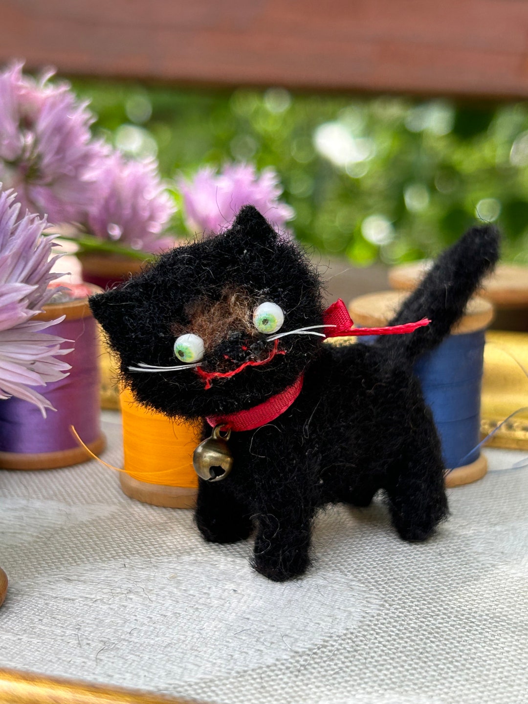 Handmade Vintage Style Miniature Fifi Cat, Dollhouse Kitty, Tiny ...