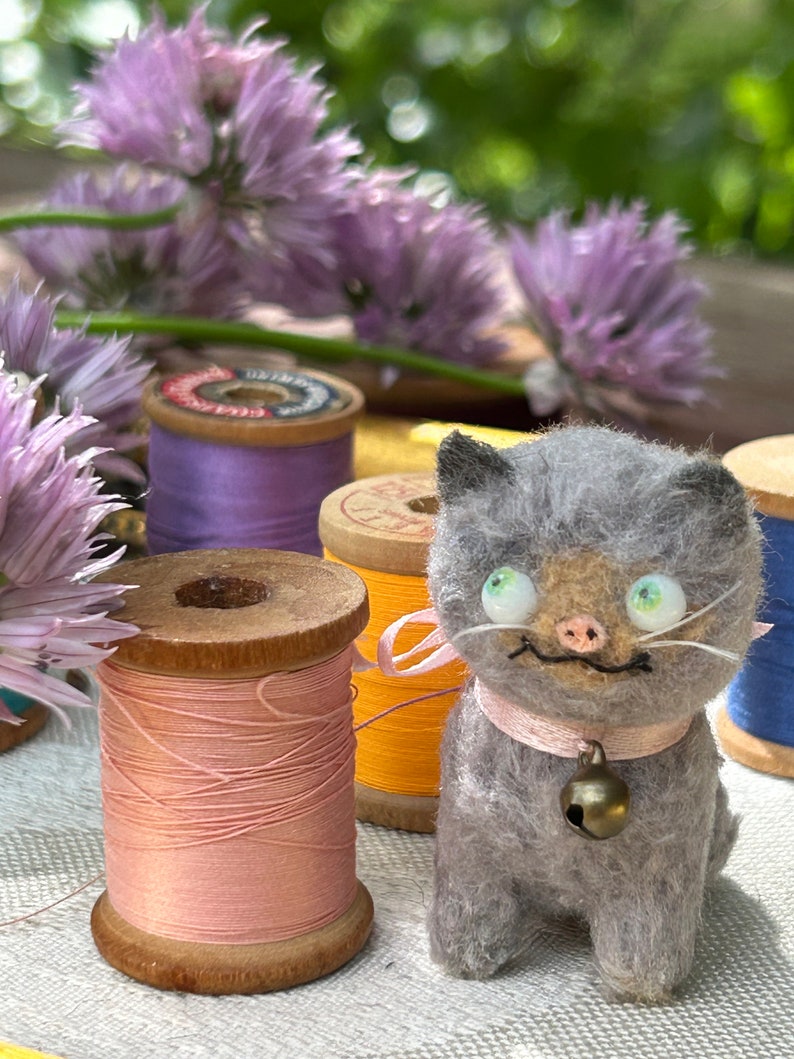 Handmade Vintage Style Miniature Fifi Cat, Dollhouse Kitty, Tiny ...