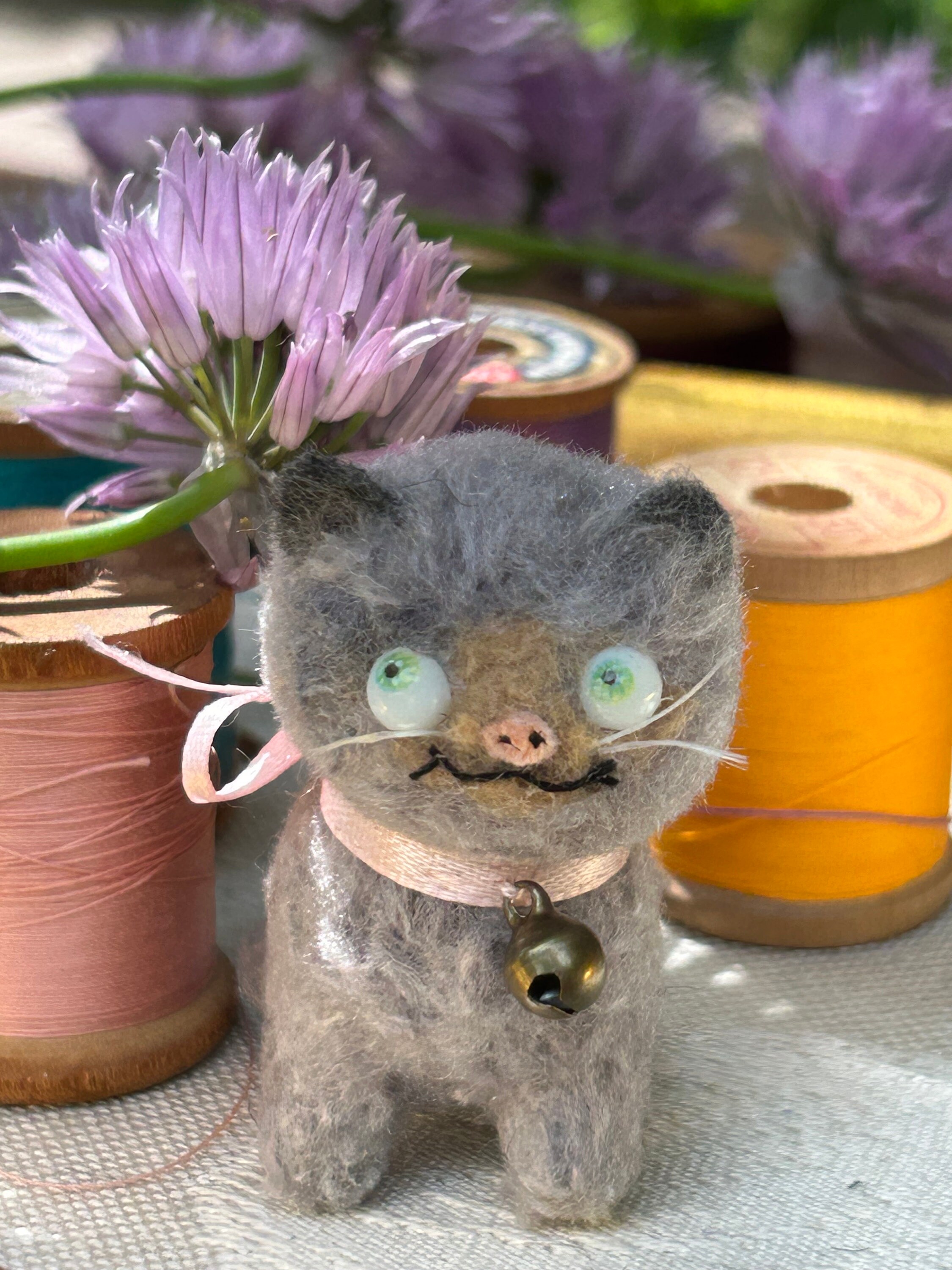 Handmade Vintage Style Miniature Fifi Cat, Dollhouse Kitty, Tiny ...