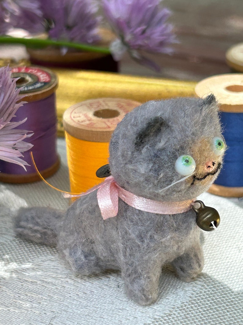Handmade Vintage Style Miniature Fifi Cat, Dollhouse Kitty, Tiny ...