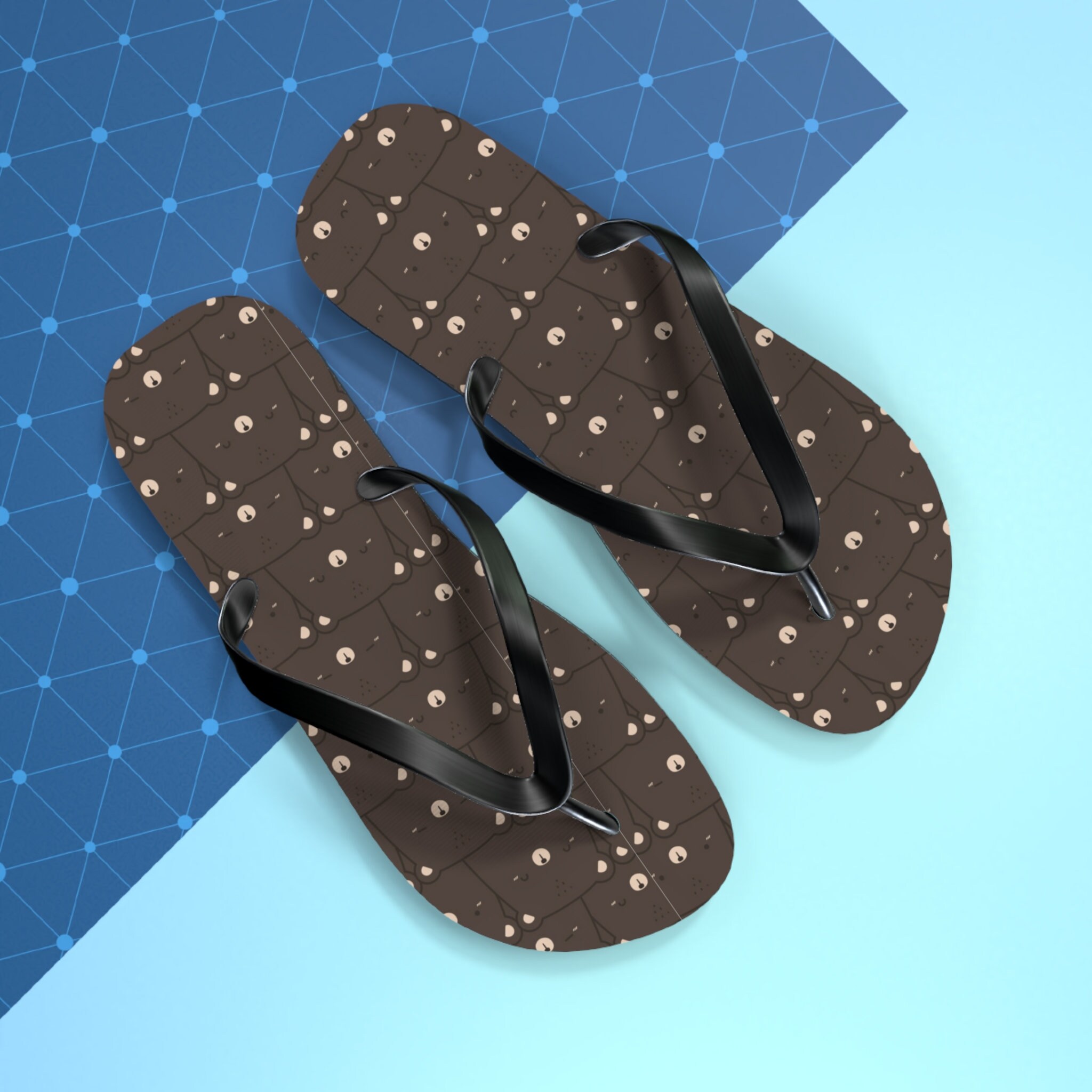 Cute Bear Flip Flops, Gift for Pet Lovers,summer Gift,flip-flops ...