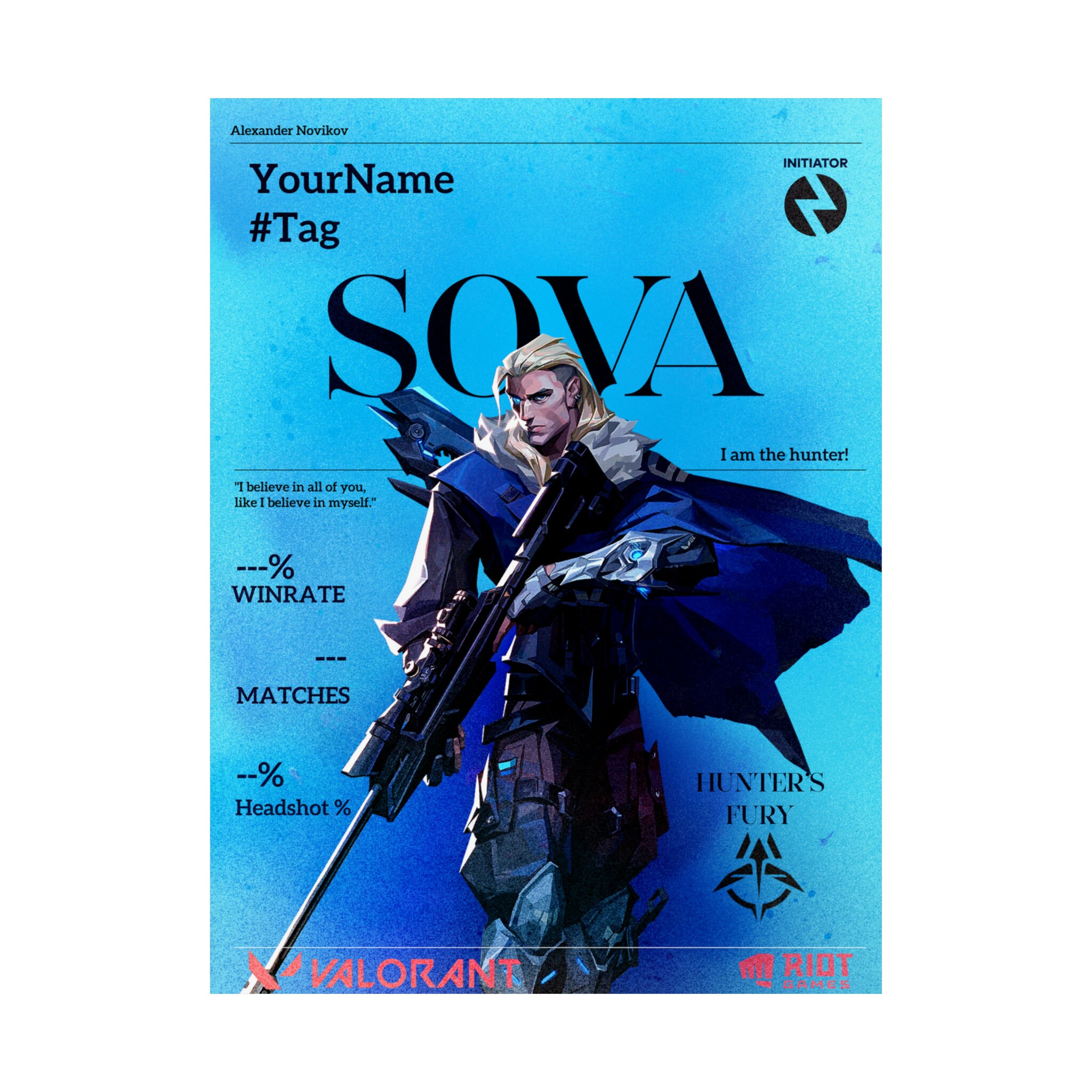 Personalized Sova Poster Valorant Personalized Game Poster, Decor for ...