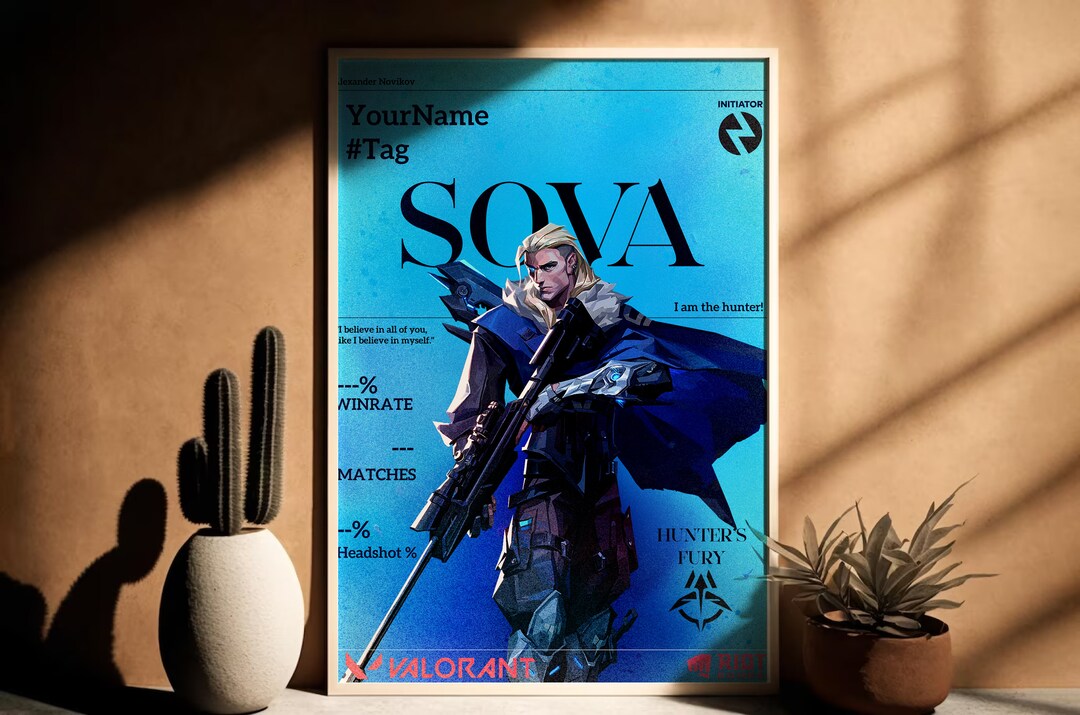 Personalized Sova Poster Valorant Personalized Game Poster, Decor for ...