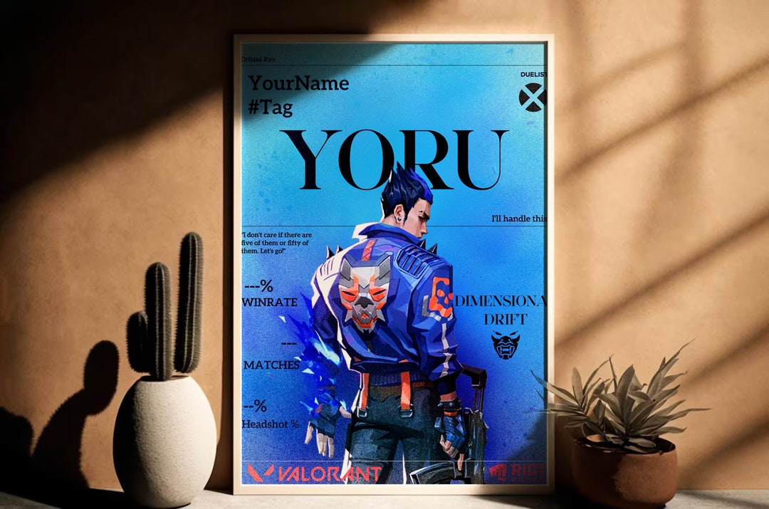 Personalized Yoru Poster Valorant Personalized Game Poster, Decor for ...