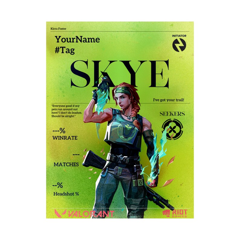 Personalized Skye Poster Valorant Personalized Game Poster, Decor for ...