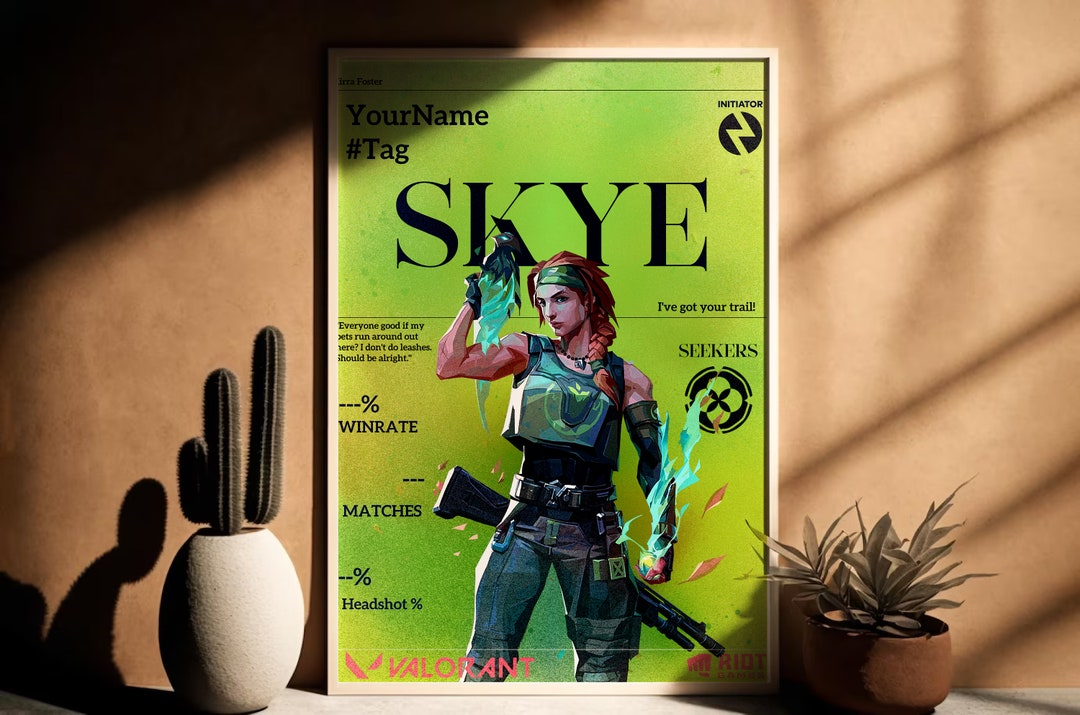 Personalized Skye Poster Valorant Personalized Game Poster, Decor for ...