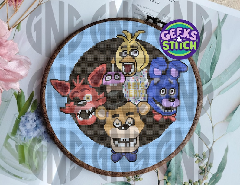 FNAF Characte Cross Stitch - Etsy