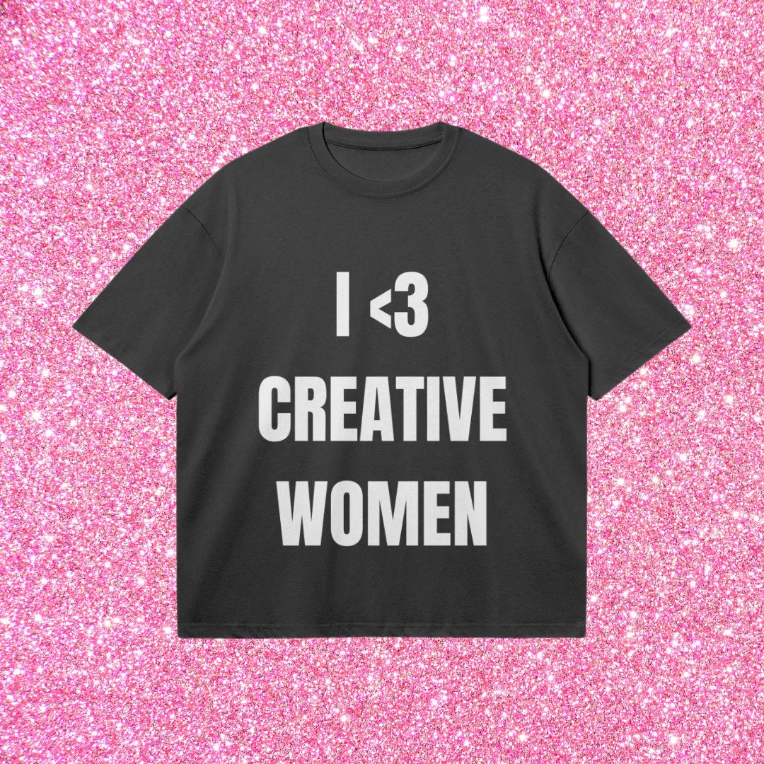 I Love Creative Women Statement 240GSM Unisex Boxy T-shirt - Etsy