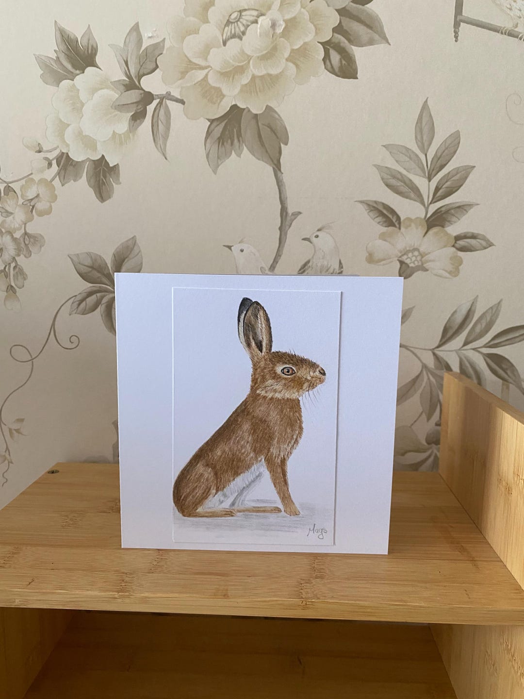 Original Hand Drawn Hare Card - Original Hare Artwork - Eco Friendly ...