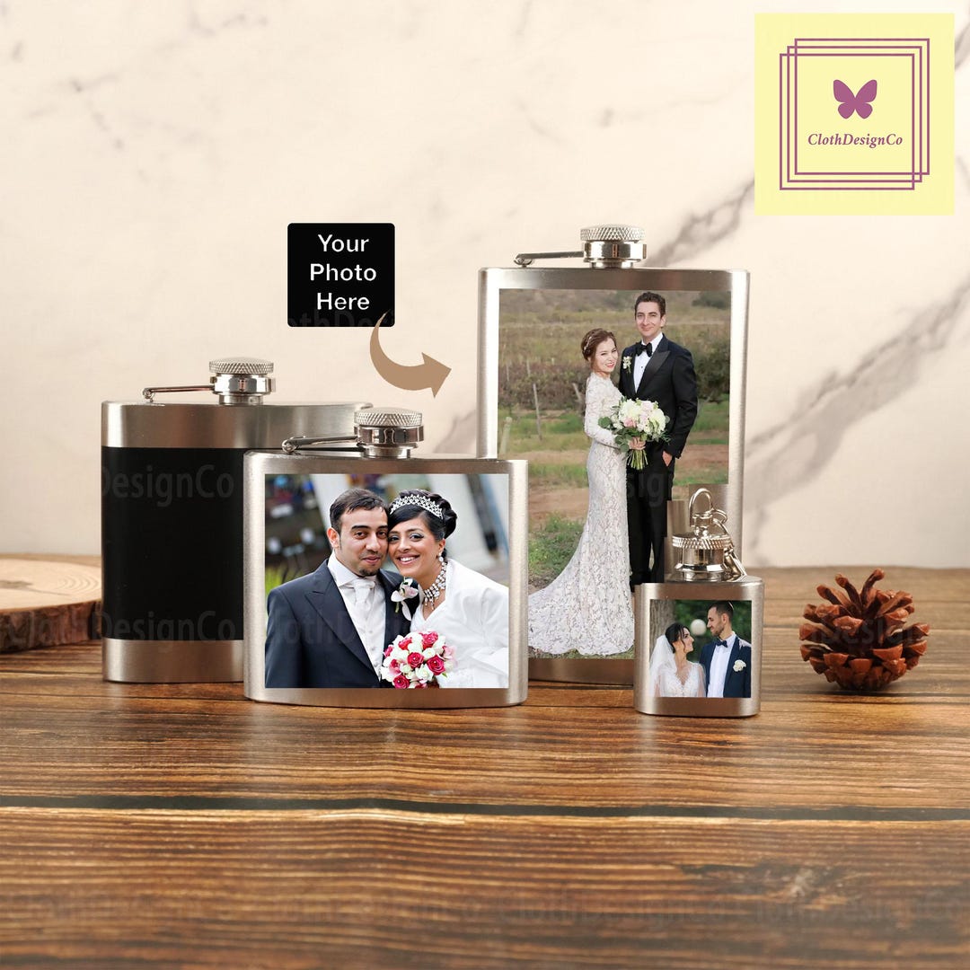 Personalized Flask, Custom Photograph Best Man Gift, Hip Flask ...