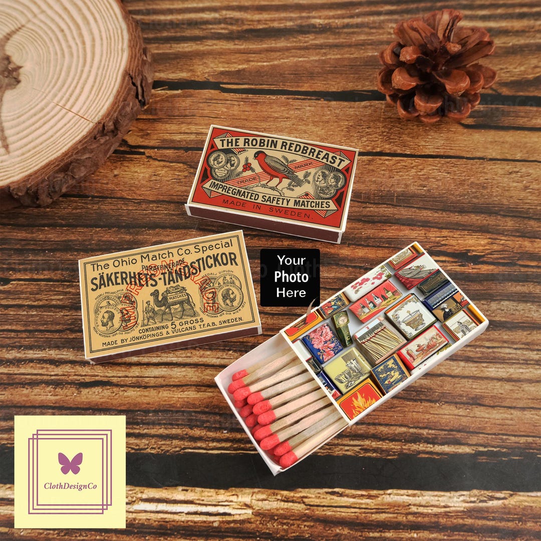 Set of Personalized Matchboxes, Custom Matchboxes, Personalized ...