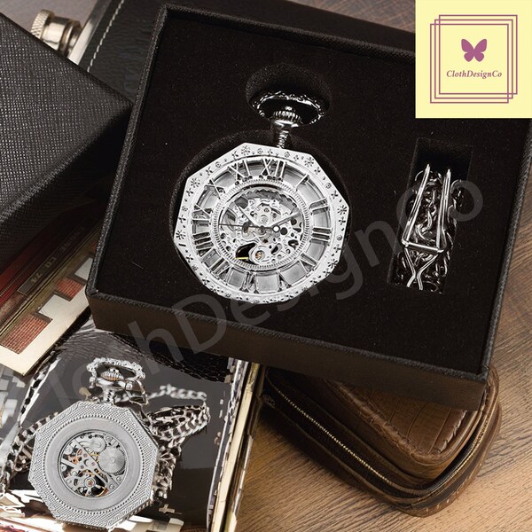 Vintage Pocket Watch Octagon - Etsy