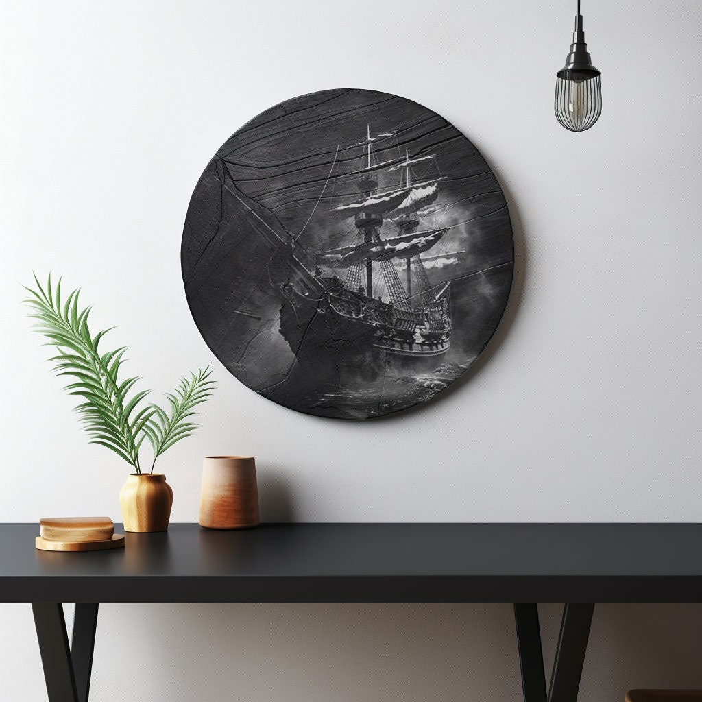Pirate Boat Old Ship Sea Ferry Laser PNG Engrave File Slate Coaster ...