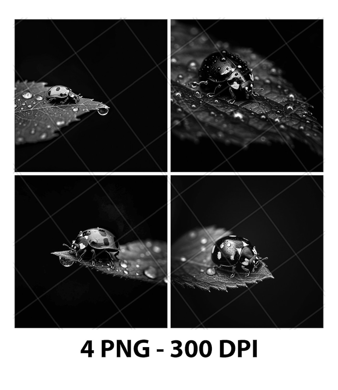 3D Ladybug Laser Engrave File PNG 2D Xtool Slate Coaster Etch Wood Burn ...