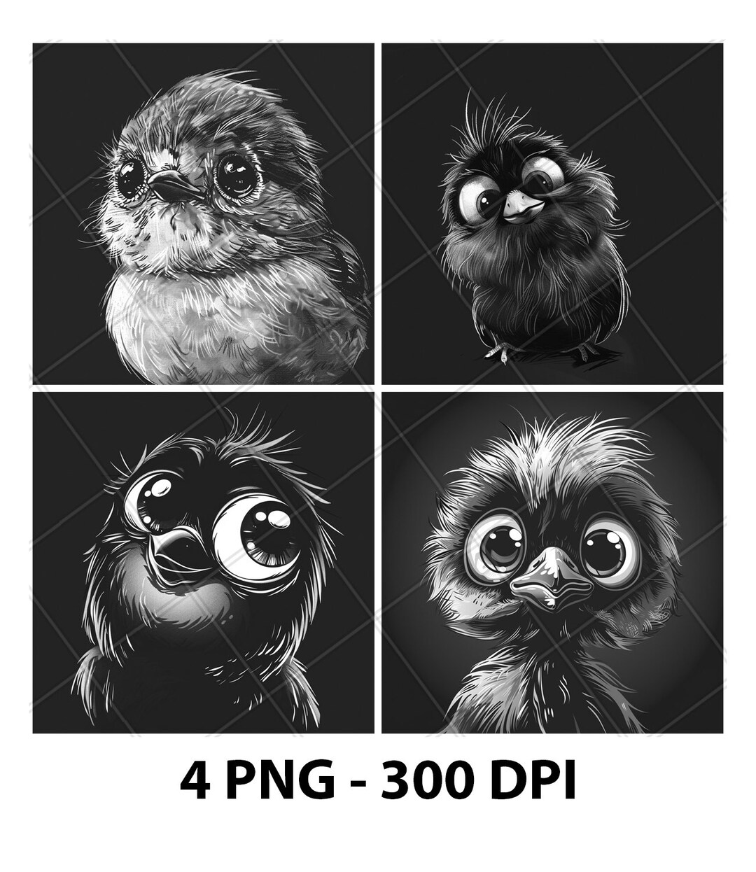 Baby Bird Tweet Chick Sparrow Hen Laser PNG File Slate Engrave Coaster ...