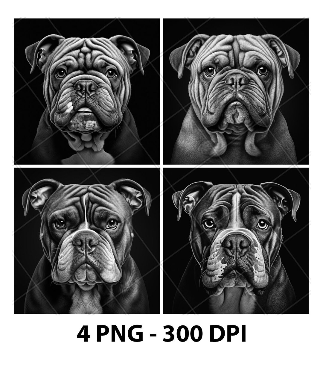 Bulldog Mastiff Dog Laser Engrave PNG File 3D Pet Puppy Pup Slate ...