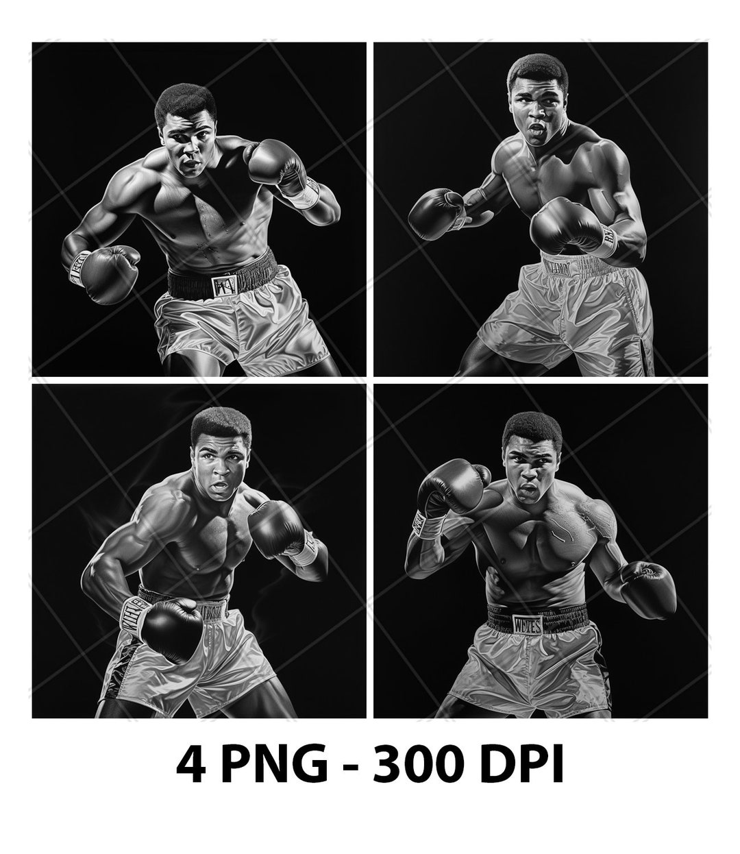 Muhammad Ali Laser Engrave PNG File 3D Great Boxer Phantom Slate ...