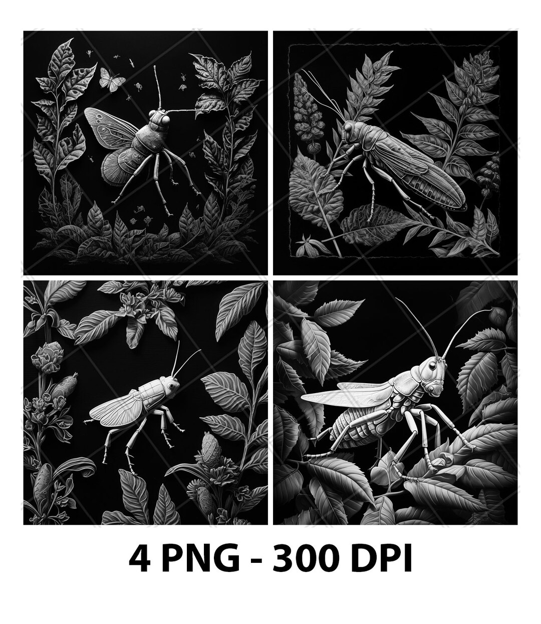 Grasshopper Locust Leaf Insect Laser PNG Engrave File Slate Coaster ...