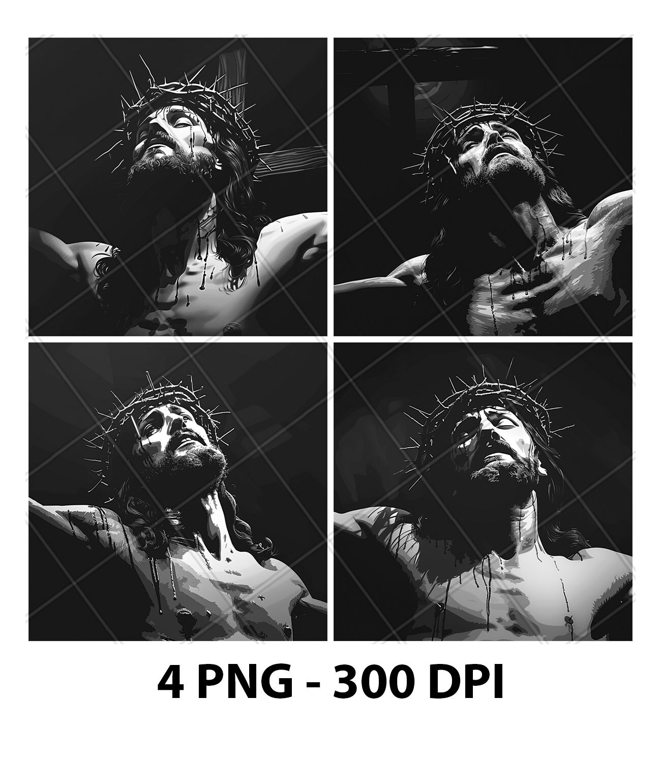 Jesus Christ Crucified at the Cross Laser PNG Engrave File Slate ...