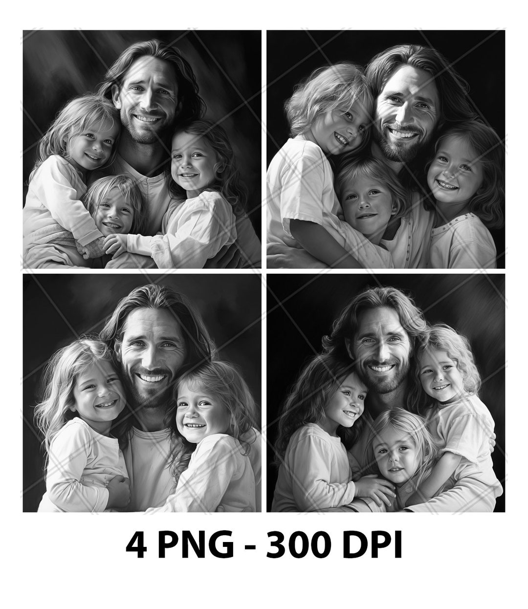 Jesus Christ and Kids Child God Laser Engrave PNG File 3D Slate Coaster ...