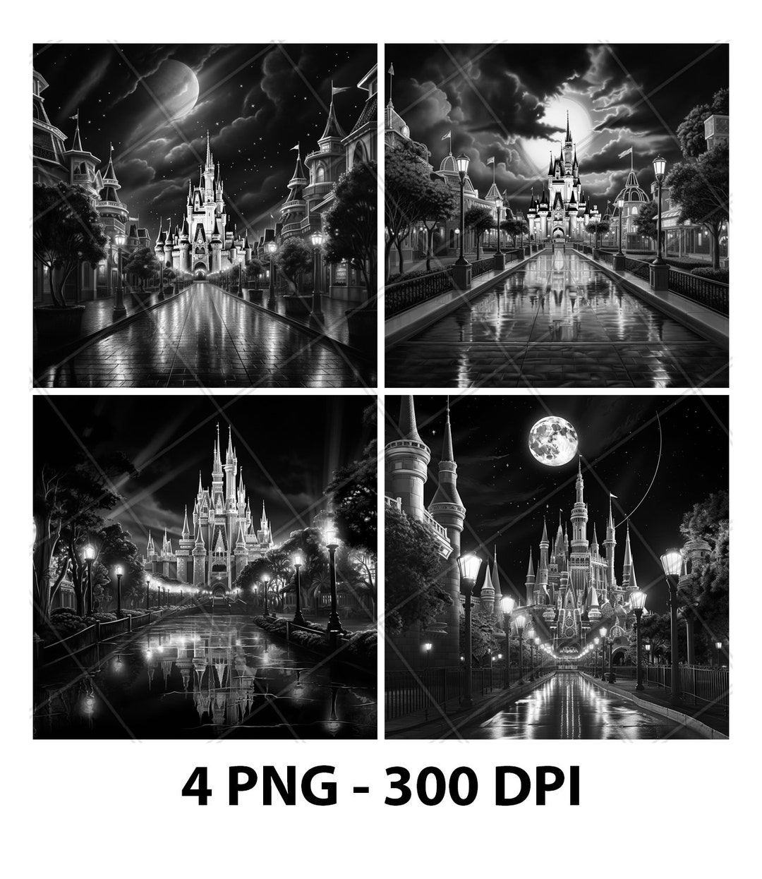 3D Palace Laser Engrave File PNG 2D Xtool Slate Coaster Etch Wood Burn ...