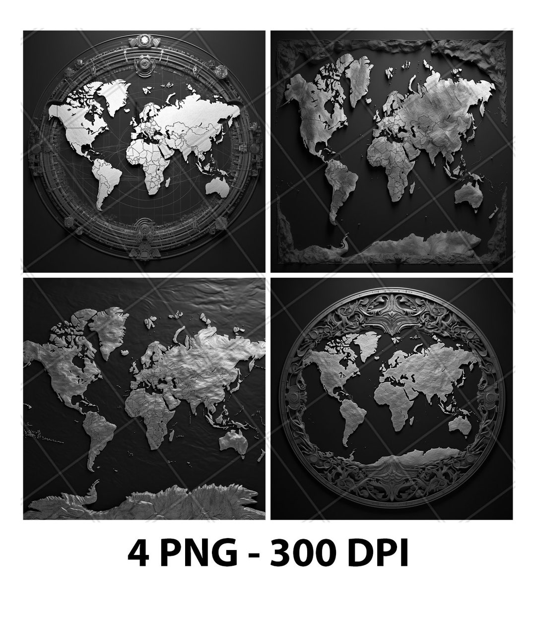 World Map Earth Planet Globe Laser PNG File Slate Engrave Coaster Etch ...