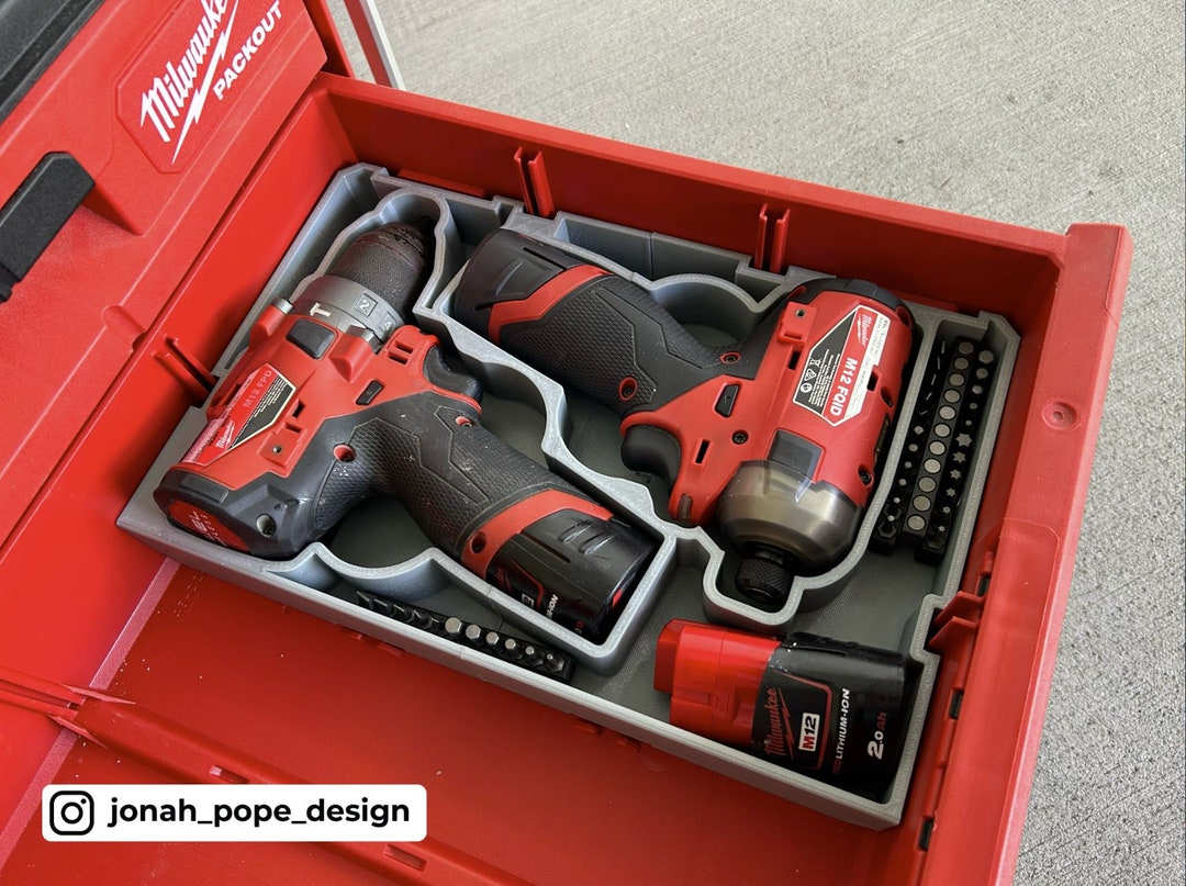 Milwaukee PACKOUT™ Drawer Insert for M12 FUEL™ Hammer Drill gen 2 and ...