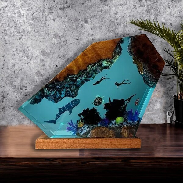 Resin Lamp - Etsy Canada