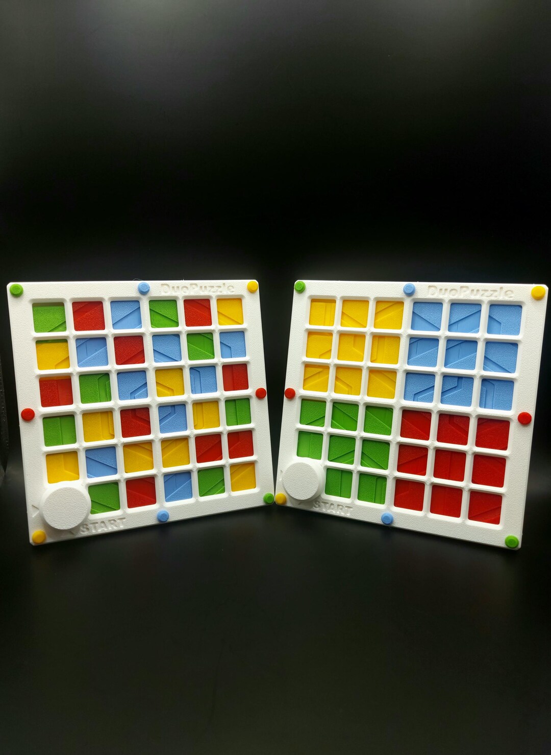 Duopuzzle, 2 in 1 Games, 3d Printed Puzzle, Puzzle Board, Colored Brain ...