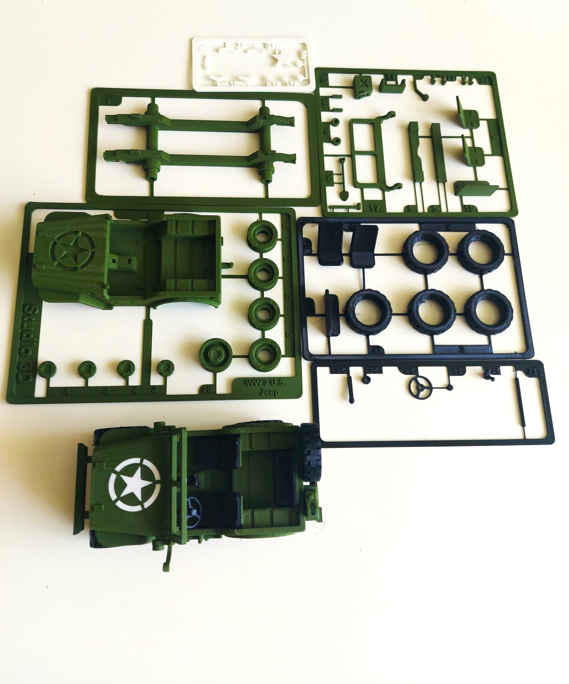 3d Printed Kit Card, US Willis Jeep, Ww2 Models, 3d Printed Models ...