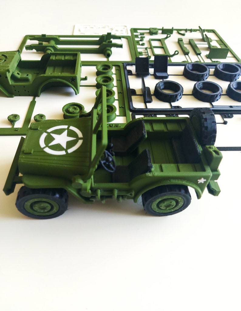 3d Printed Kit Card, US Willis Jeep, Ww2 Models, 3d Printed Models ...
