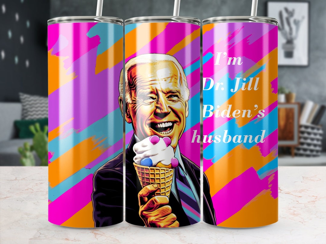 Biden Eating Ice Cream, Biden for President, Biden as Husband, Colorful ...