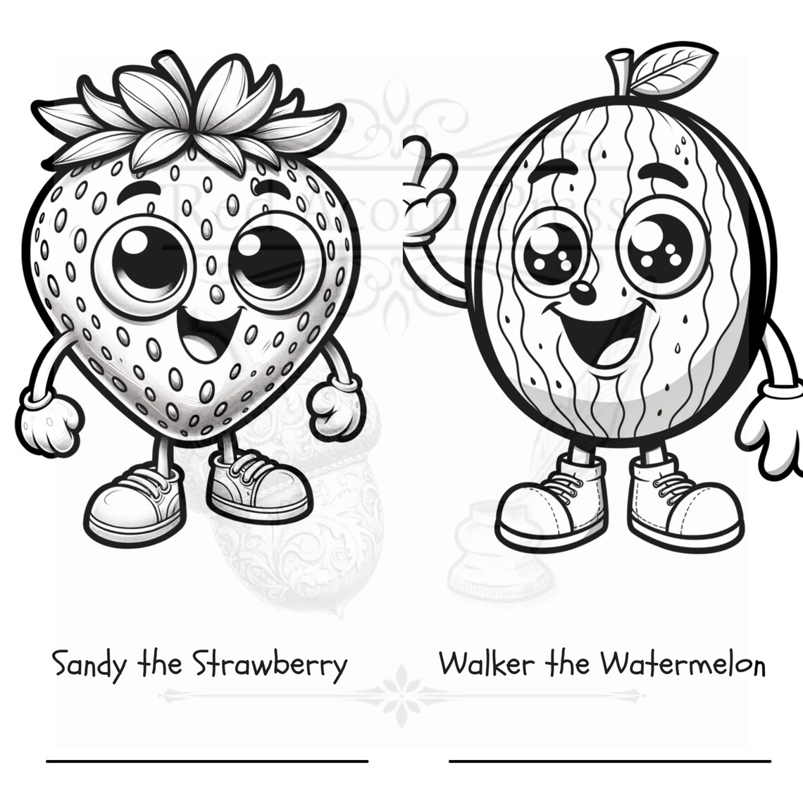 Fruit Salad! Coloring Book - Kids Coloring Pages - Kids Coloring Book ...